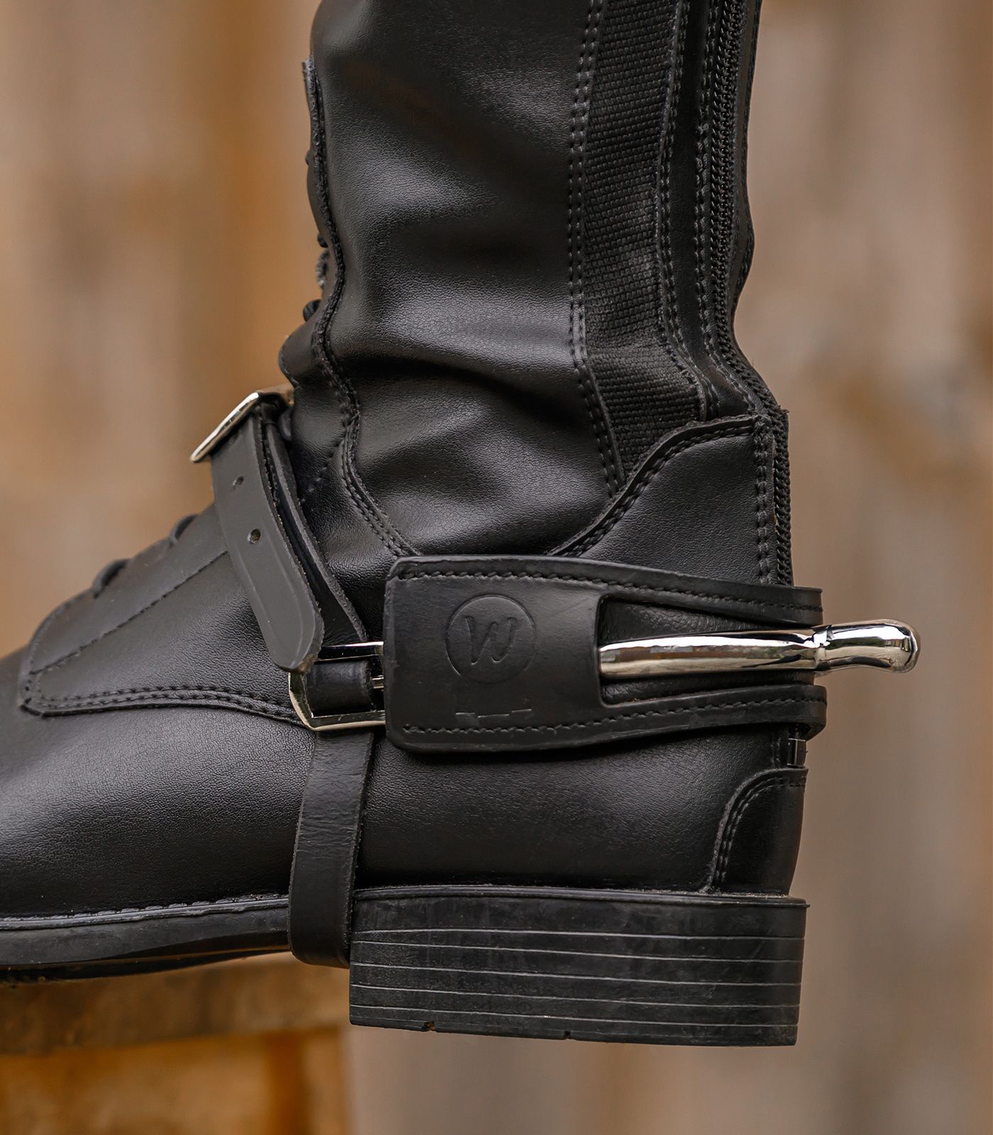 Leder Sporenschutz | schwarz | 631201